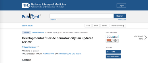 Developmental Fluoride Neurotoxicity: An Updated Review – Duo Toothpaste